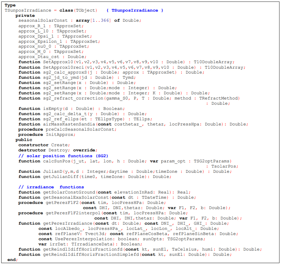 Solar position algorithm – The RadiCal method