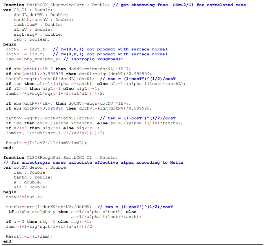 Roughness model and microfacet theory – The RadiCal method